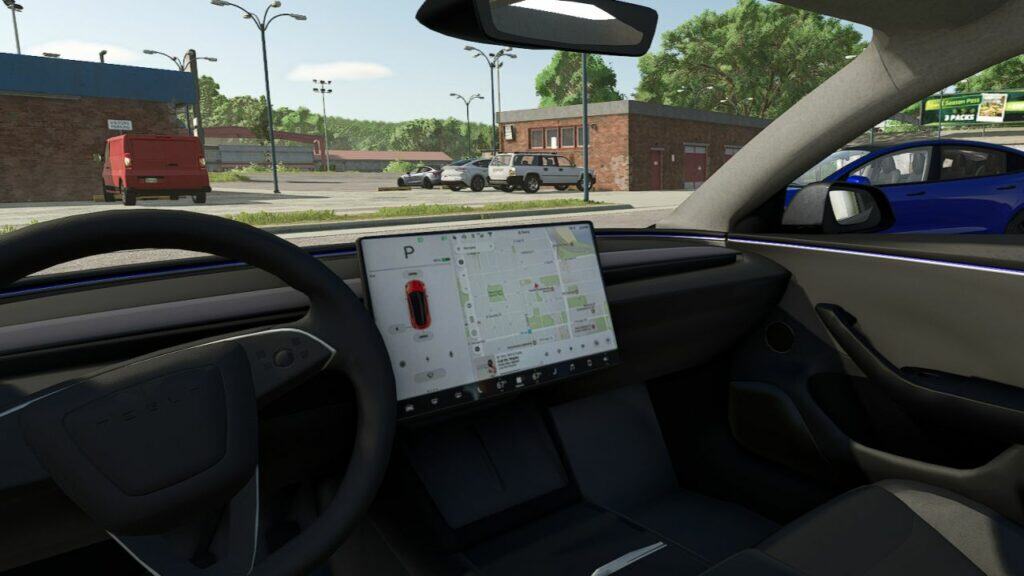 FS25 Tesla Model 3 2025 V1 (2) - Farming simulator 19 / 17 / 15 Mod