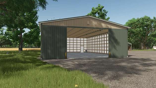 FS25 100×55 Shop v1.0 - FS 25 Buildings Mod Download