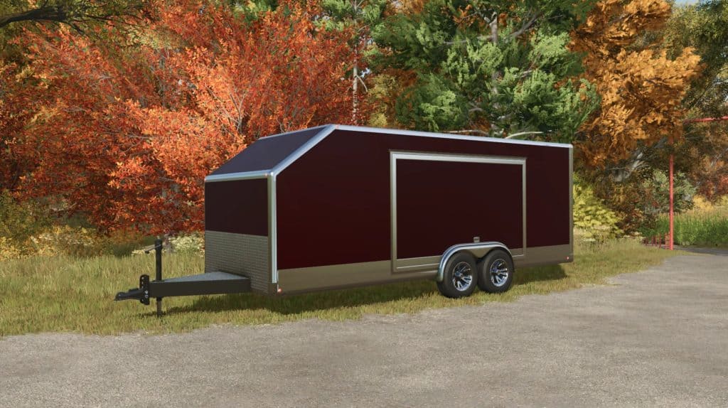 FS25 2 Axle Enclosed Trailer v2 (2) - Farming simulator 19 / 17 / 15 Mod