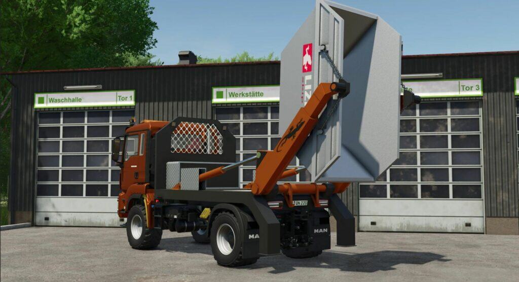FS25 MAN TGS 18.500 Skip Loader Truck v1 (2) - Farming simulator 19 ...