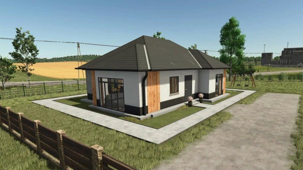 FS25 Medium Modern House v1 (5) - Farming simulator 19 / 17 / 15 Mod