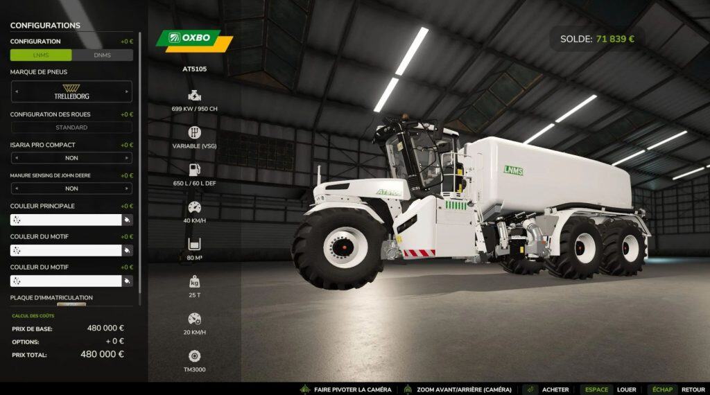 FS25 OXBO AT5105 Edited v1 (1) - Farming simulator 19 / 17 / 15 Mod