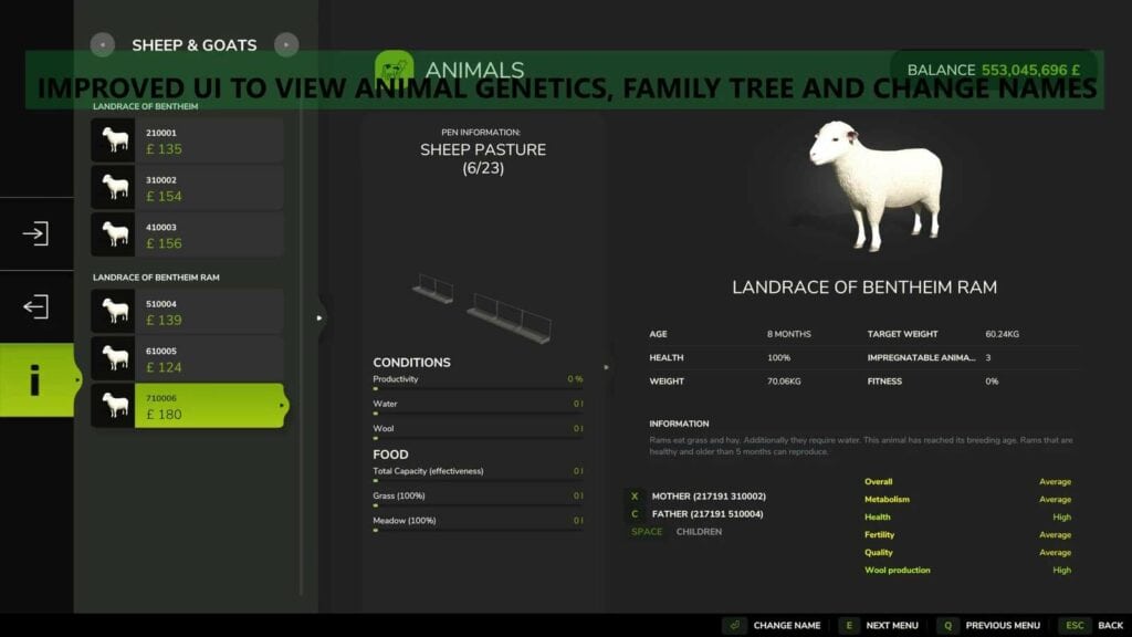 FS25 Realistic Livestock V1.0.1 (4) - Farming simulator 19 / 17 / 15 Mod