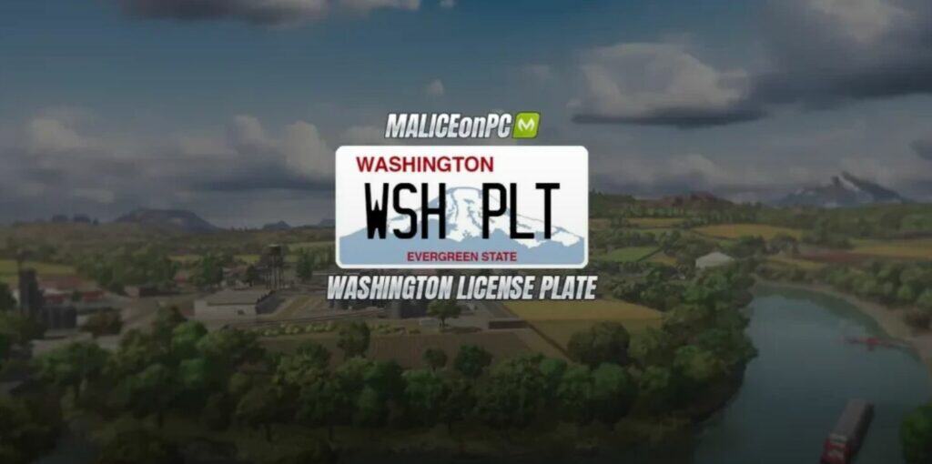 FS25 Washington License Plate v1.0 - FS 25 Other Mod Download