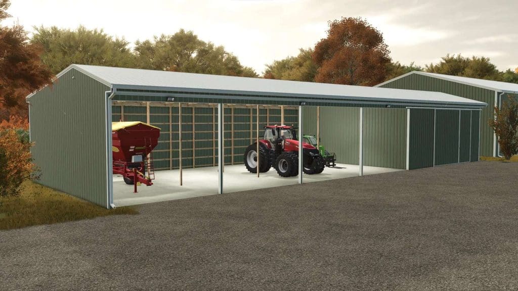 FS25 40×120 Implement Shed v1 (1) - Farming simulator 19 / 17 / 15 Mod