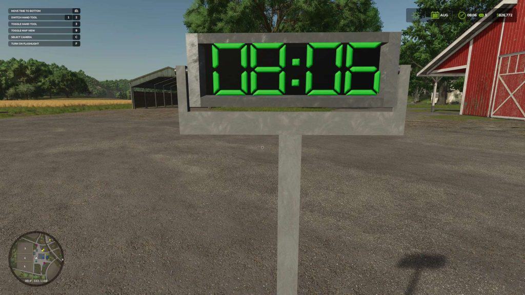 FS25 Digital Clock v1.0 - FS 25 Objects Mod Download