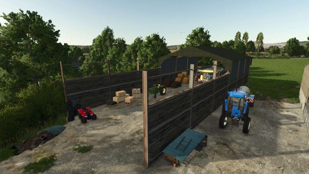 FS25 Old UK silage pit v1.0.1 - Farming simulator 19 / 17 / 15 Mod