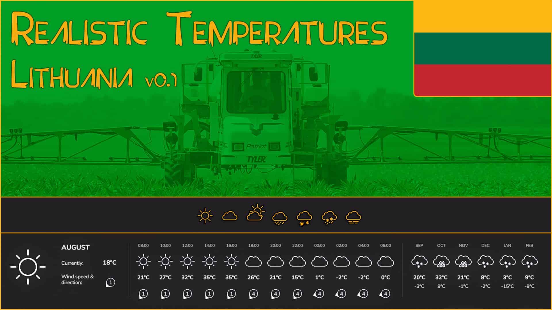 FS25 Realistic Temperatures – Lithuania BETA v1.0 - FS 25 Other Mod ...