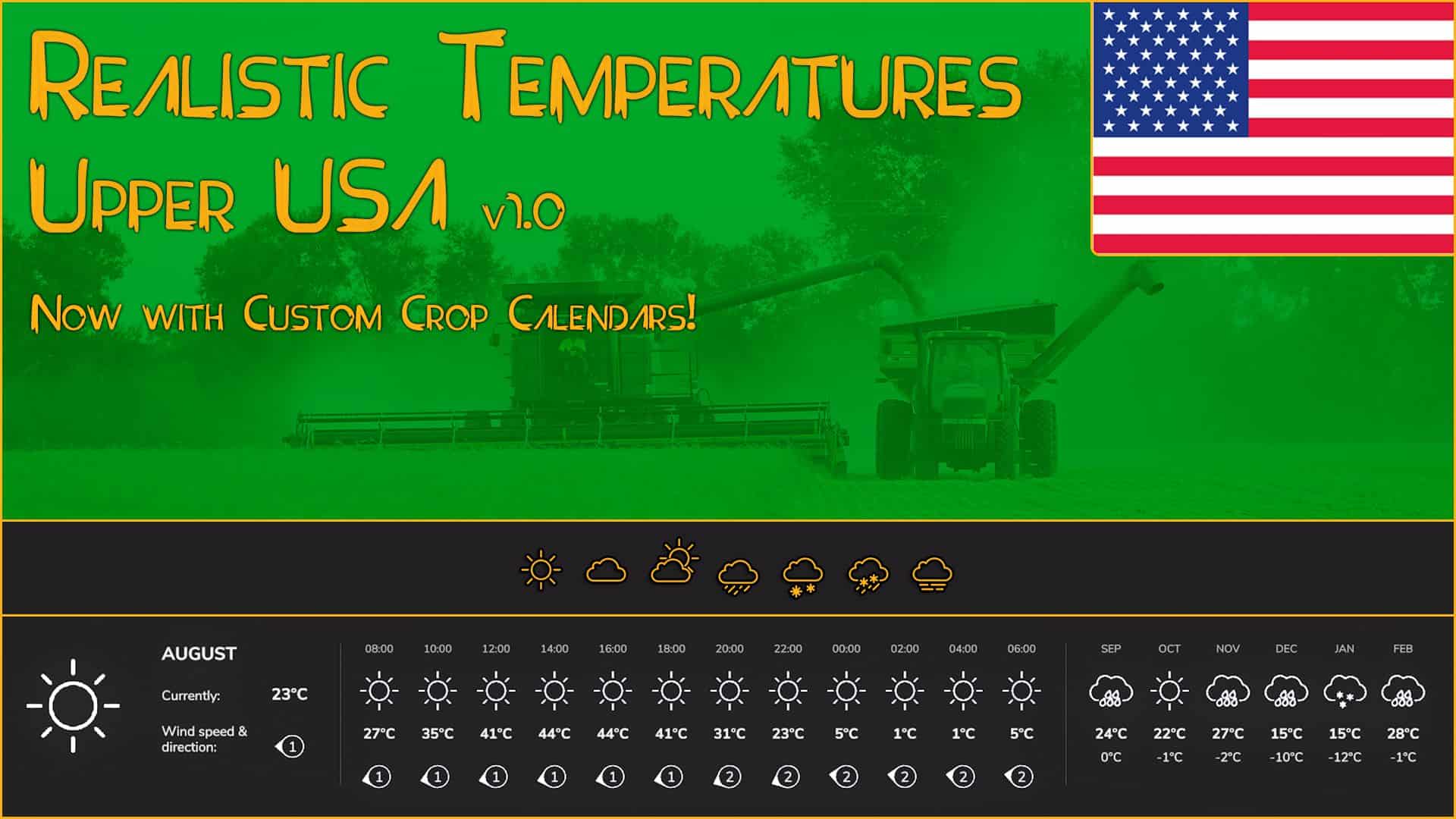 FS25 Realistic Temperatures – Upper USA V1.0 - FS 25 Other Mod Download