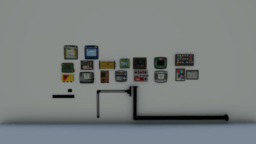 FS25 Set of terminals, GPS and supports V1.0 - FS 25 Prefab Mod Download