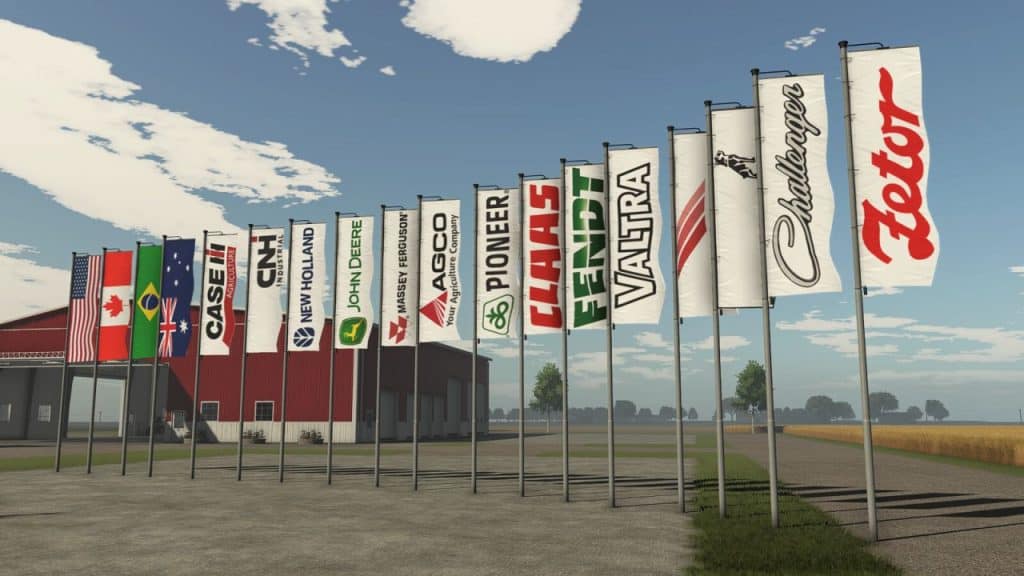 FS25 Flag On Pole V1.0.0.1 - FS 25 Objects Mod Download
