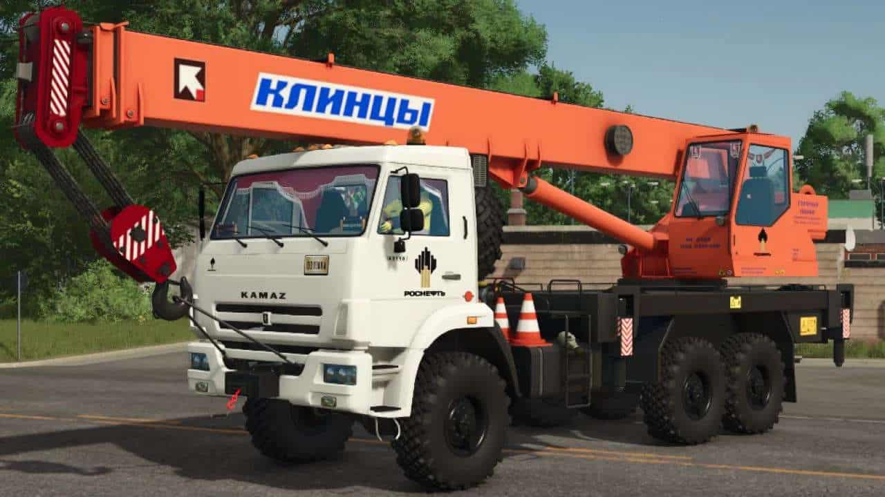 FS25 Truck crane Klintsy 6×6 v1.0 - FS 25 Trucks Mod Download