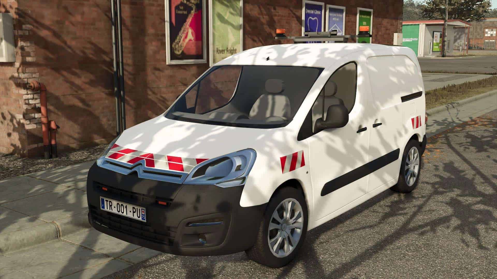 FS25 Citroën Berlingo 2015 TP White v1.0 - FS 25 Cars Mod Download