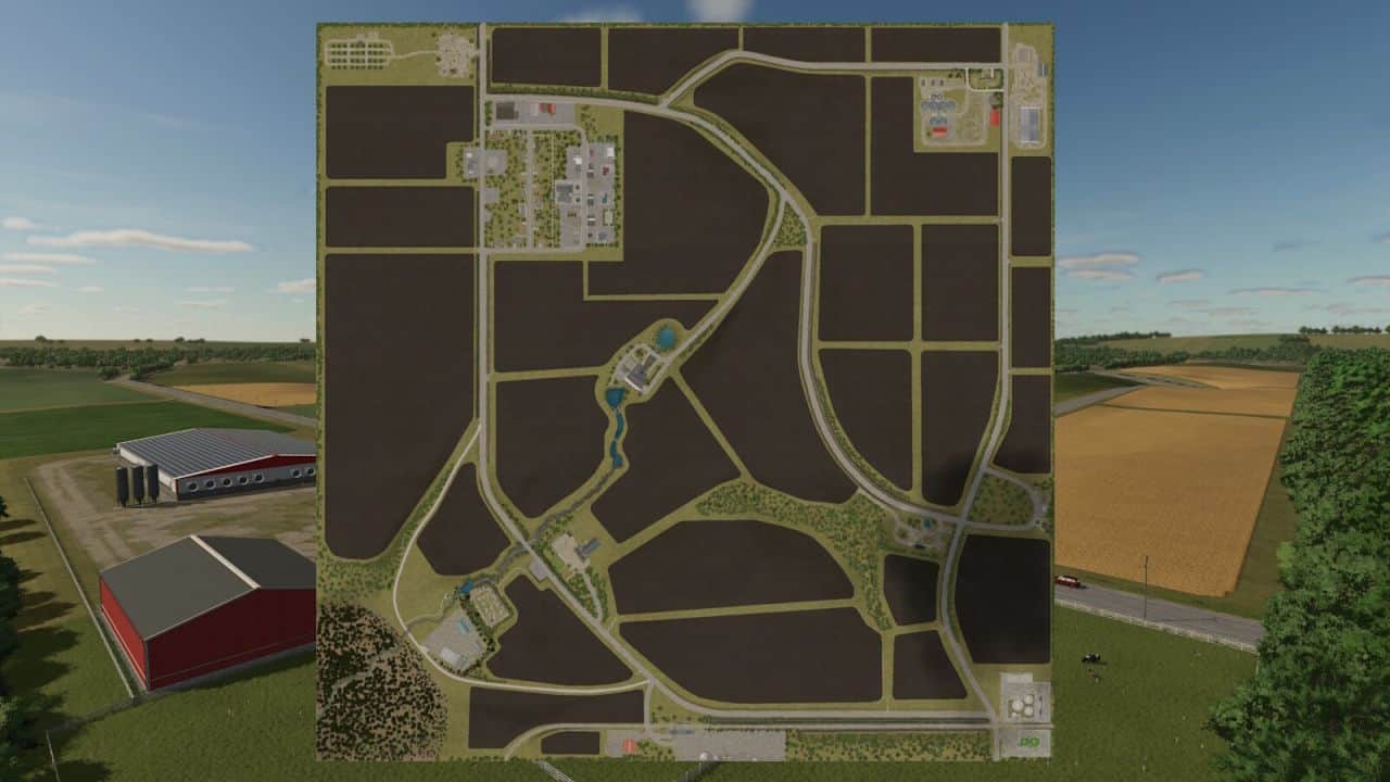 FS25 Iowa Plains View V1.0 - FS 25 Maps Mod Download