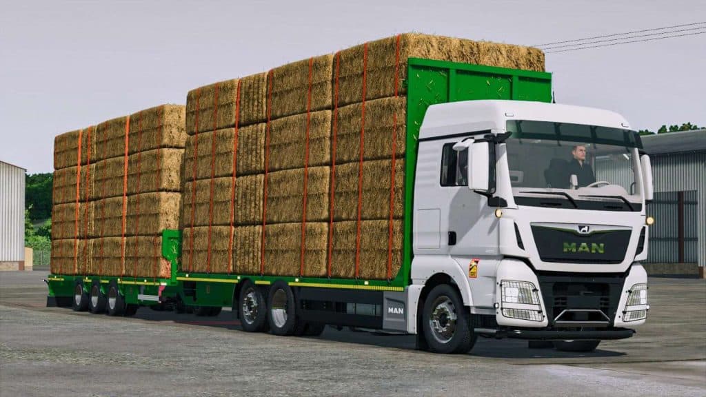 FS25 MAN TGX 6×2 Straw Bale v1 (1) - Farming simulator 19 / 17 / 15 Mod