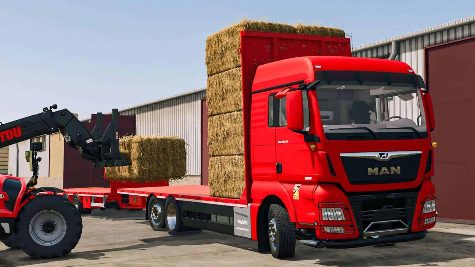 FS25 MAN TGX 6×2 Straw Bale v1 (2) - Farming simulator 19 / 17 / 15 Mod
