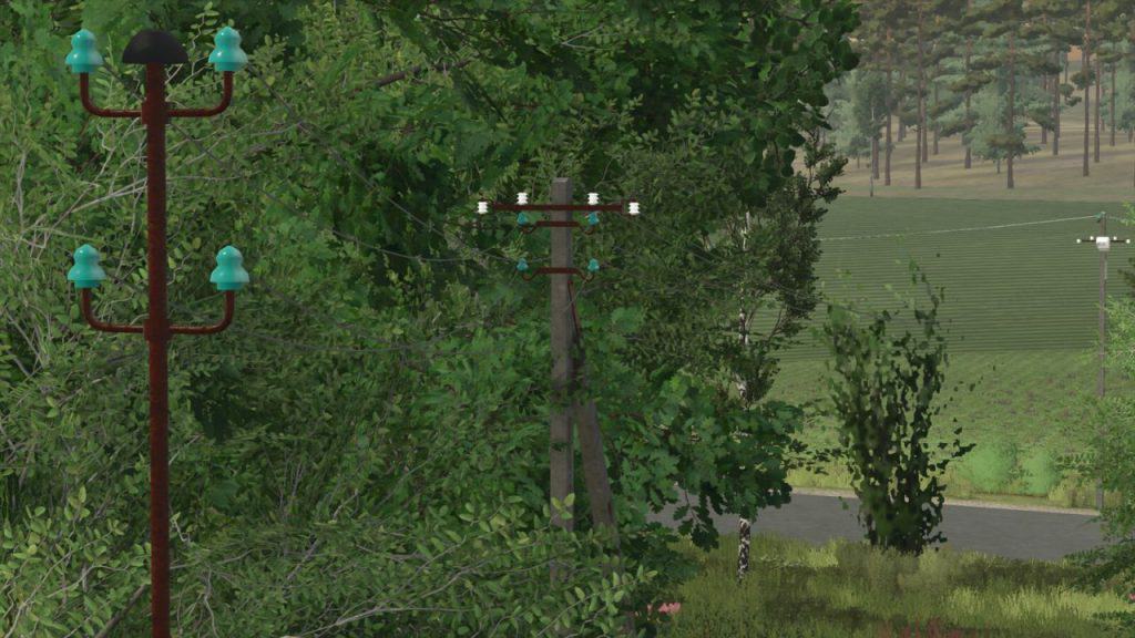 FS25 Polish Power Poles Pack V1 (4) - Farming simulator 19 / 17 / 15 Mod