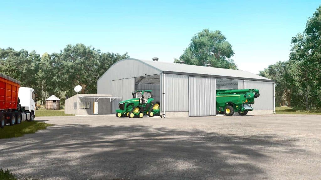 FS25 Shed With Workshop And Office v1.0 - FS 25 Buildings Mod Download