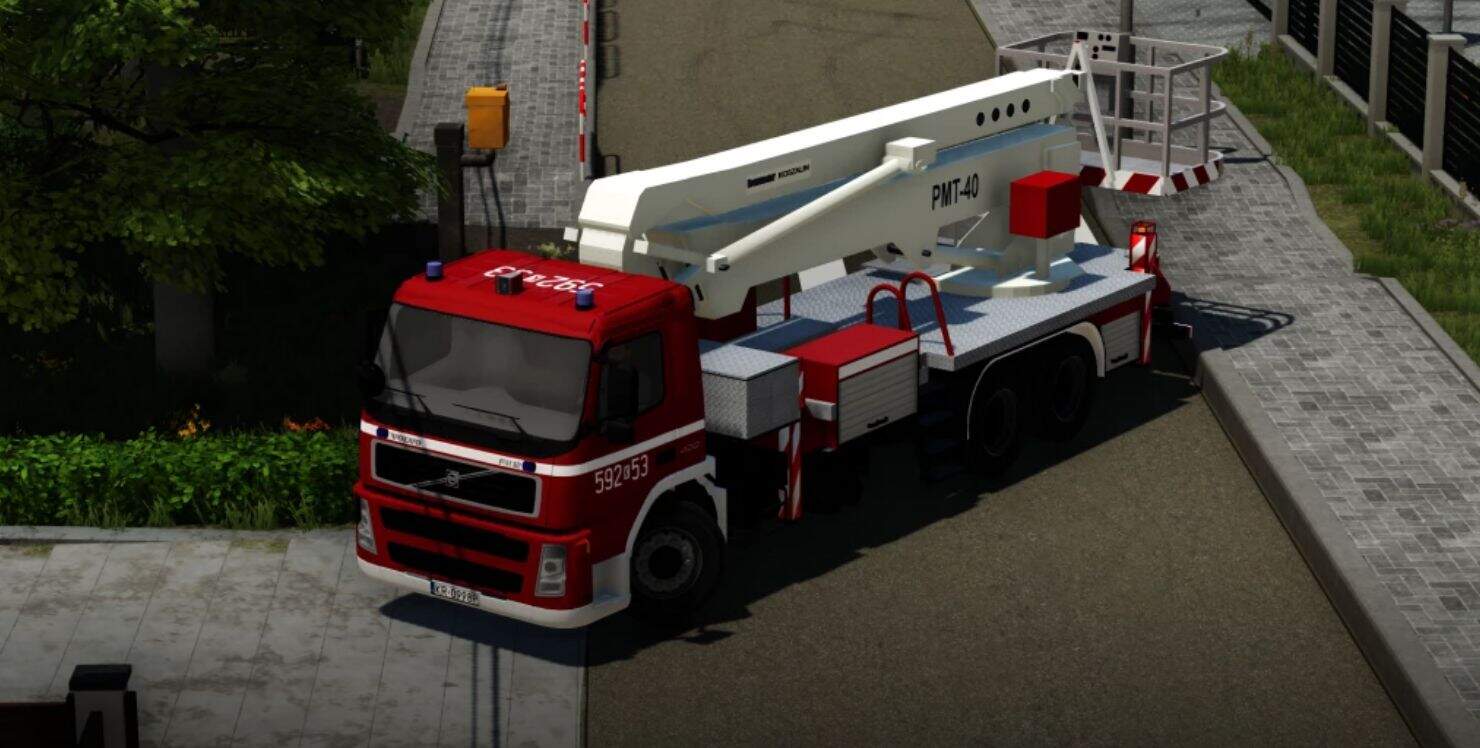 FS22 VOLVO FM12 SH40 STRAŻ v1.0 - FS 22 Vehicles Mod Download
