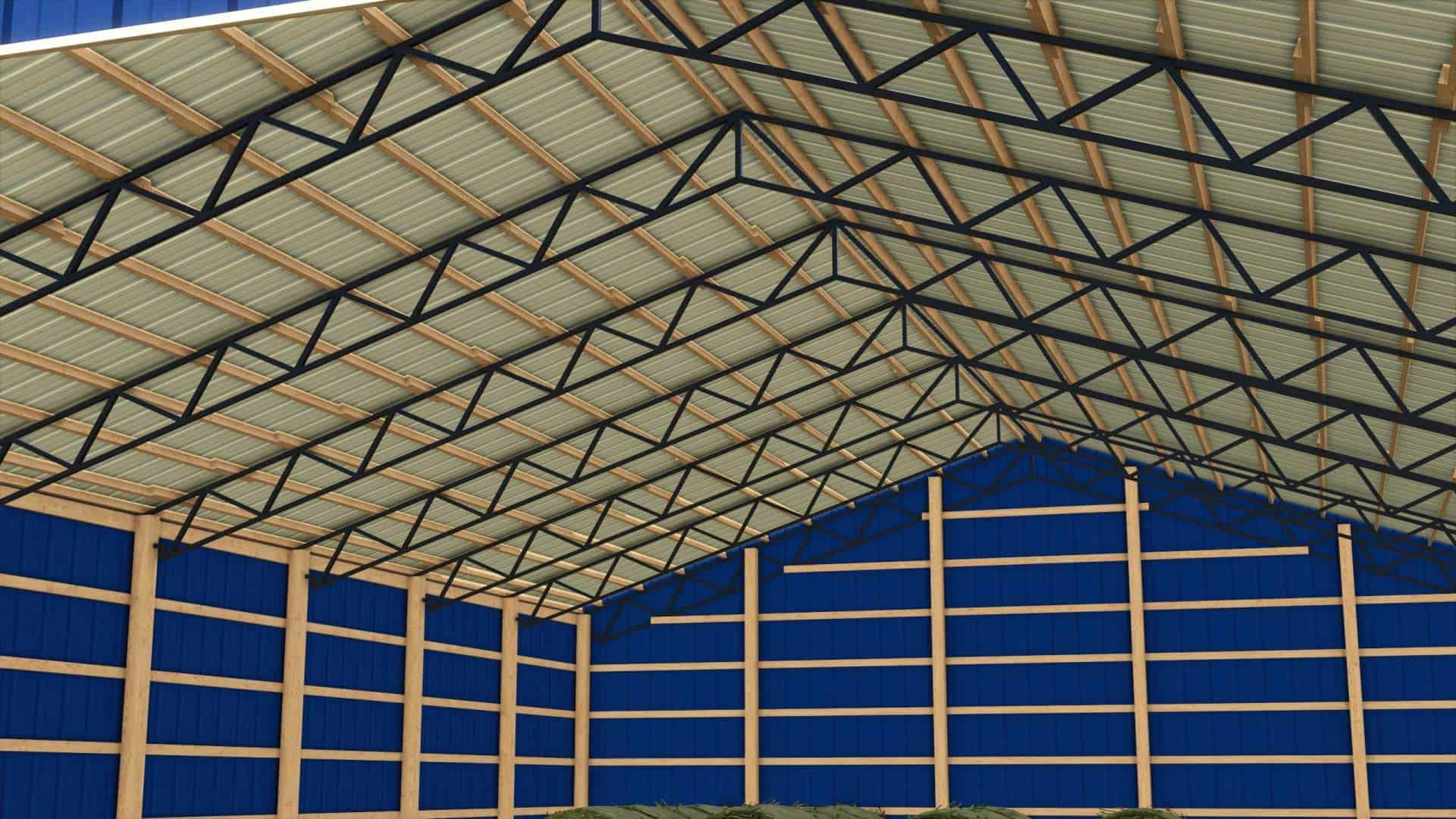 FS25 40×64 Hay Shed v1.0 - FS 25 Buildings Mod Download