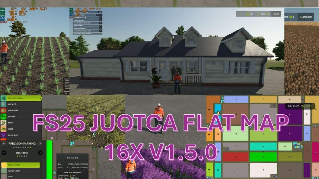 FS25 Juotca Flat Map 16X v1.5.0.0 - FS 25 Maps Mod Download