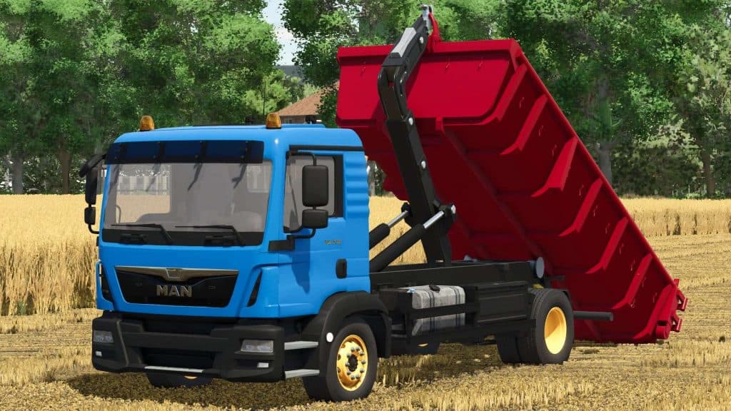FS25 MAN TGM 15.293 IT Runner & Skip Container v1.0 - FS 25 Trucks Mod ...