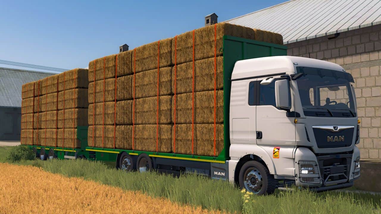 FS25 MAN TGX 6×2 Straw Bale V1.0 - FS 25 Trucks Mod Download