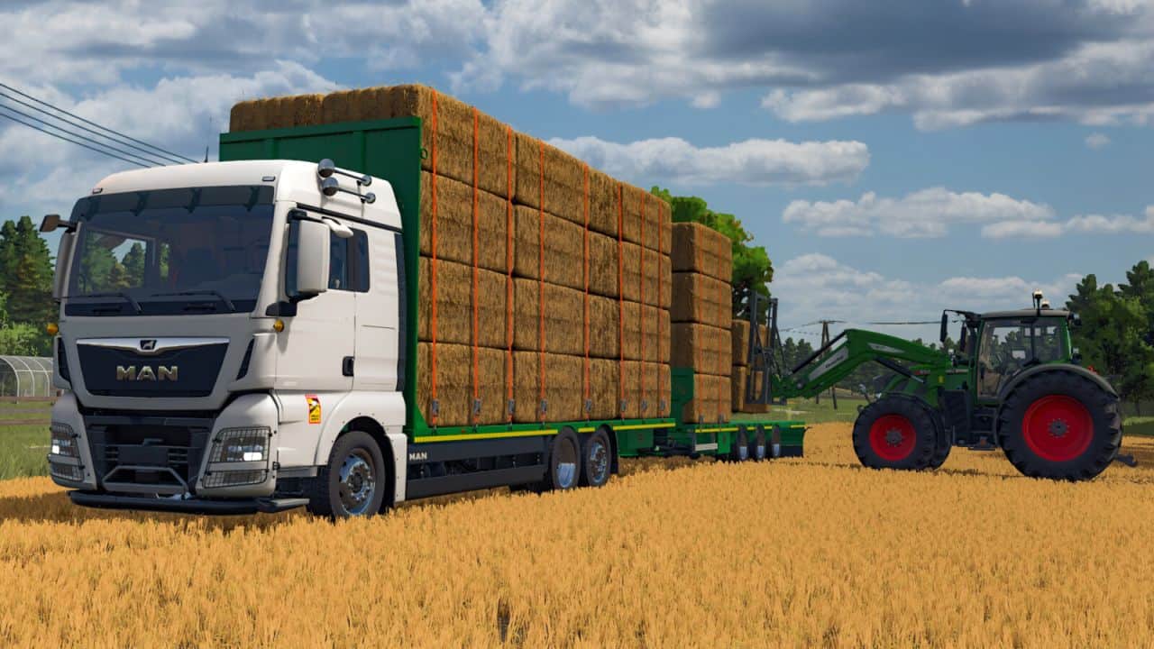 FS25 MAN TGX 6×2 Straw Bale V1.0 - FS 25 Trucks Mod Download