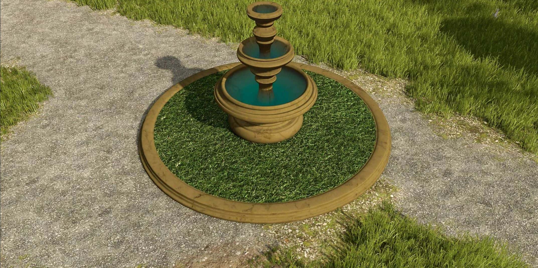 FS25 Marble fountain V1 (2) - Farming simulator 19 / 17 / 15 Mod