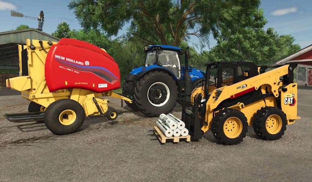 FS25 New Holland/Case IH Roll-Belt Round Baler v1.0 - FS 25 Implements ...