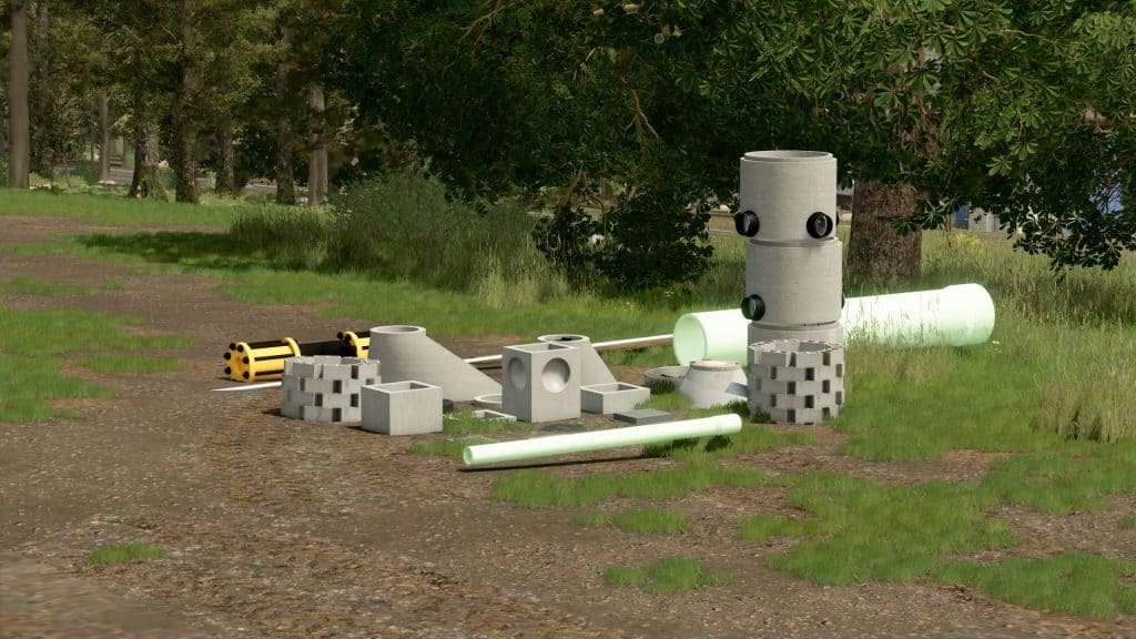 FS25 Placeable pipes V1 (2) - Farming simulator 19 / 17 / 15 Mod