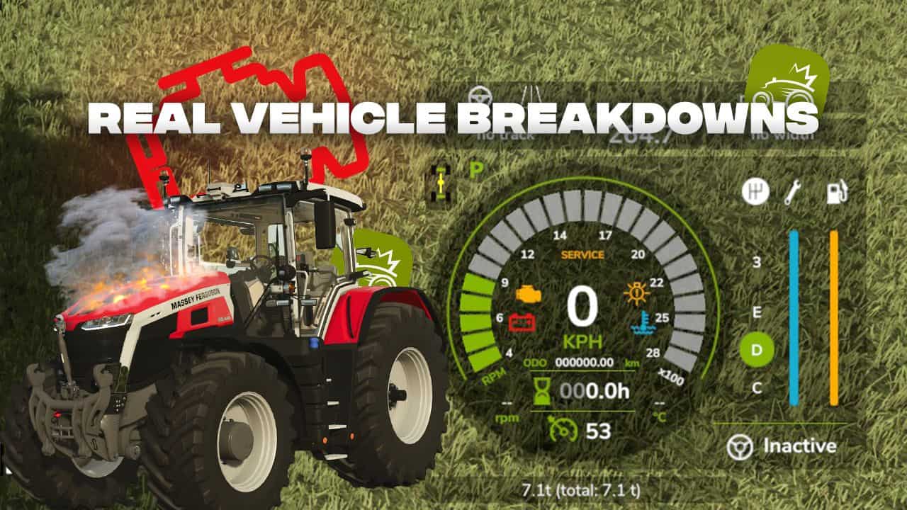 FS25 Real Vehicle Breakdowns BETA 8 v0.9.5.2 - FS 25 Other Mod Download