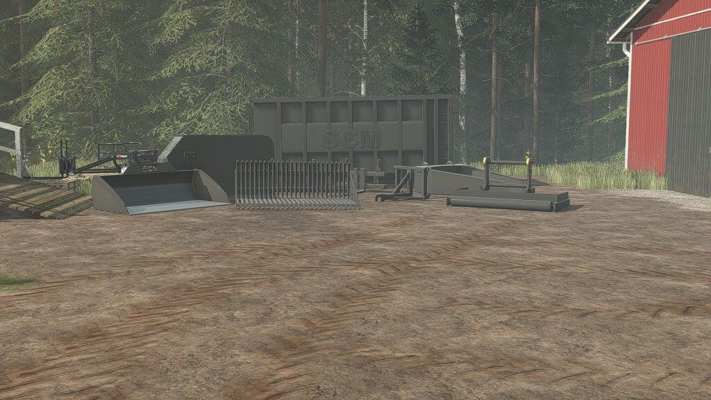 FS25 SCM wheel loaders tools pack V1.2 - Farming simulator 19 / 17 / 15 Mod