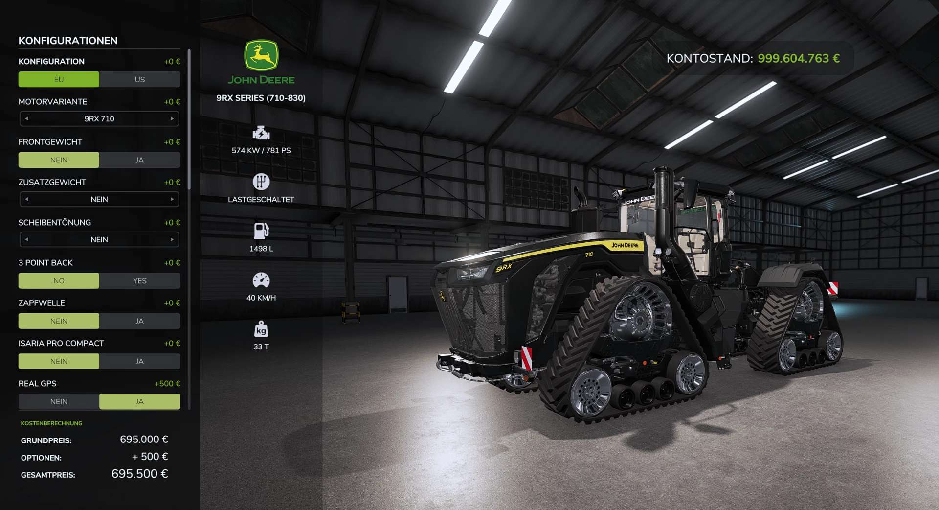 FS25 JOHN DEERE 9RX 710–830 – SIGNATURE EDITION v1.0 - FS 25 Tractors ...
