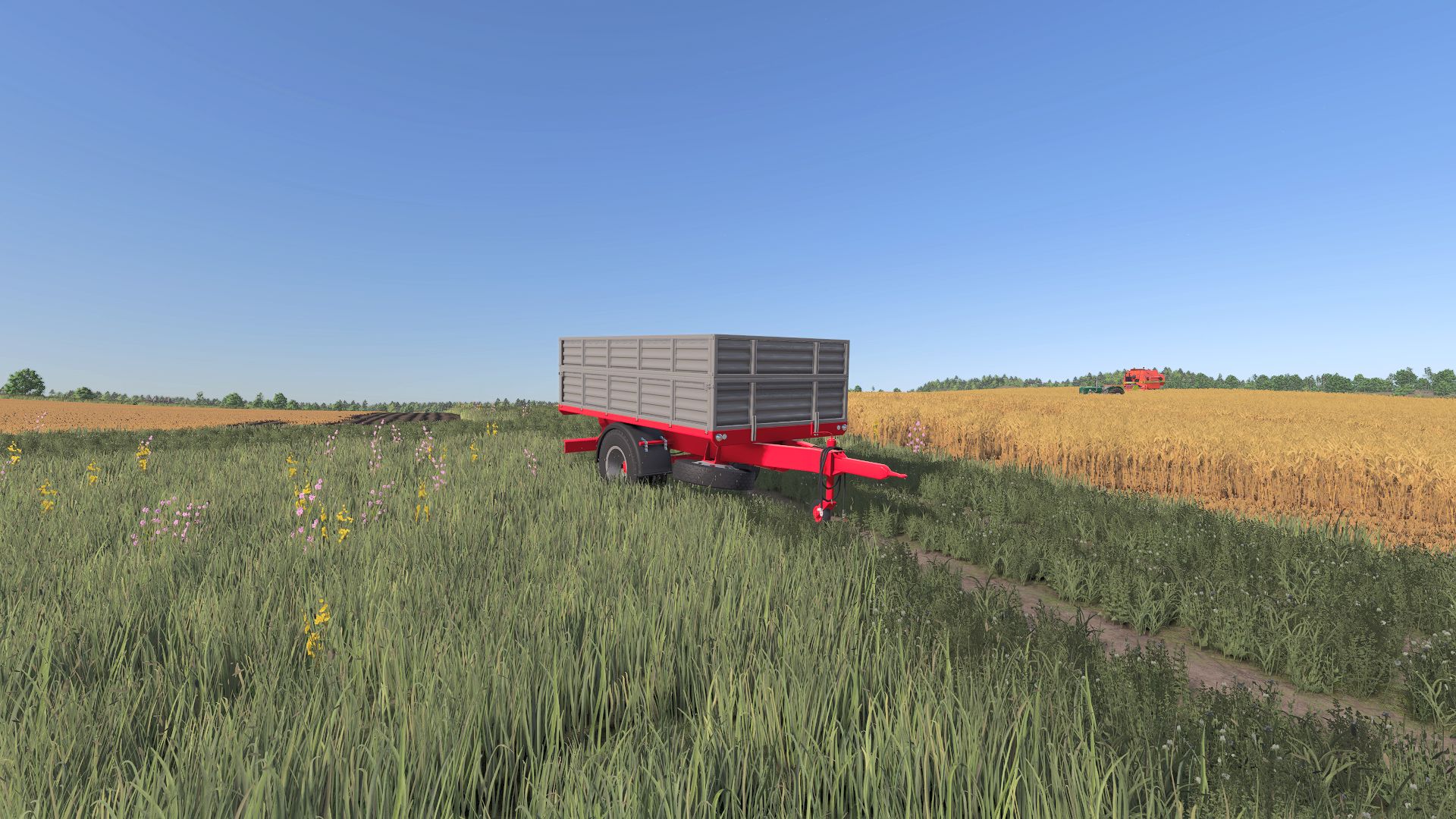 FS25 One Axle Trailer v1 (1) - Farming simulator 19 / 17 / 15 Mod