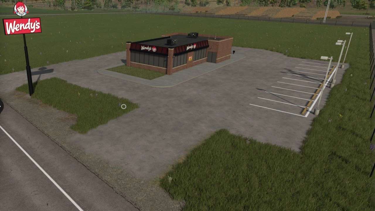 FS25 Wendy’s Placeable Deco v1.0 - Farming simulator 19 / 17 / 15 Mod