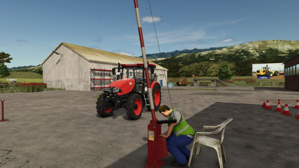 FS25 Barrier with a guy v1.0.0.2 - FS 25 Objects Mod Download
