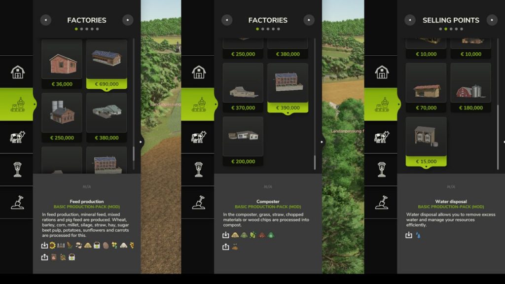 FS25 Basic Production-Pack v1.0 - FS 25 Buildings Mod Download