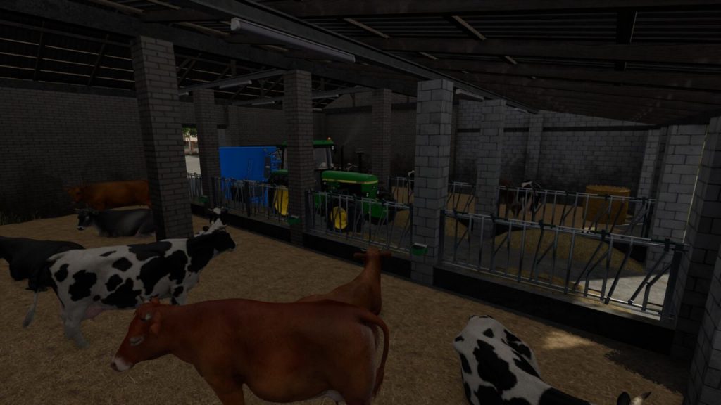 FS25 Big Barn With Cows v1.0 - FS 25 Buildings Mod Download