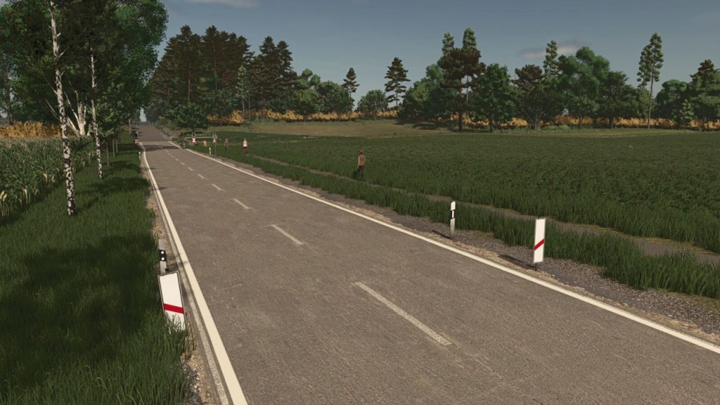 FS25 German Road Poles v1.1 - FS 25 Prefab Mod Download