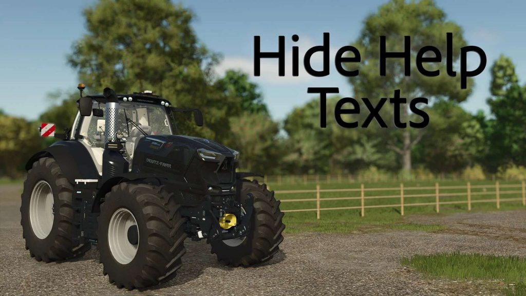 FS25 Hide Help Texts v1.0 - FS 25 Other Mod Download