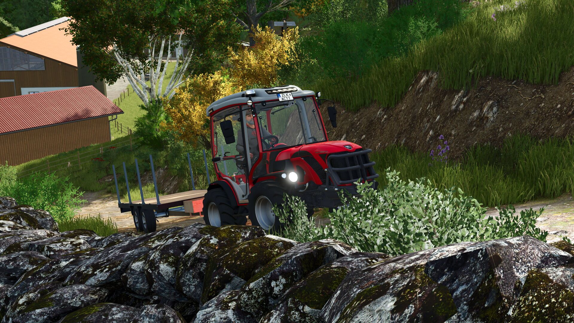 FS25 Homemade car trailer v1.1 - FS 25 Trailers Mod Download