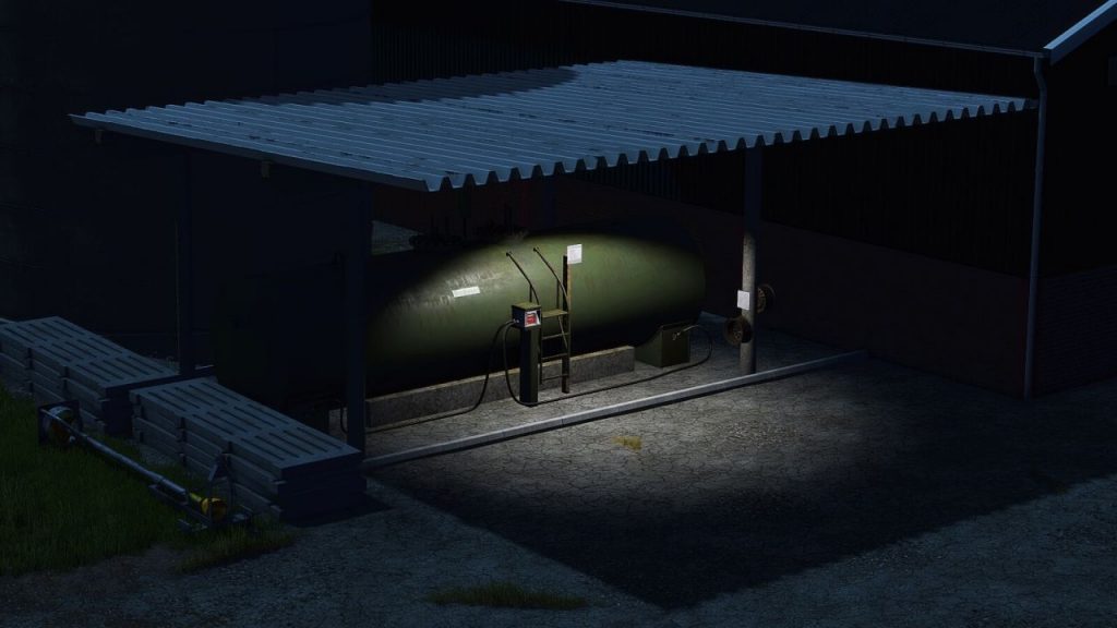 FS25 Large Farm Fuel Station v1 (3) - Farming simulator 19 / 17 / 15 Mod