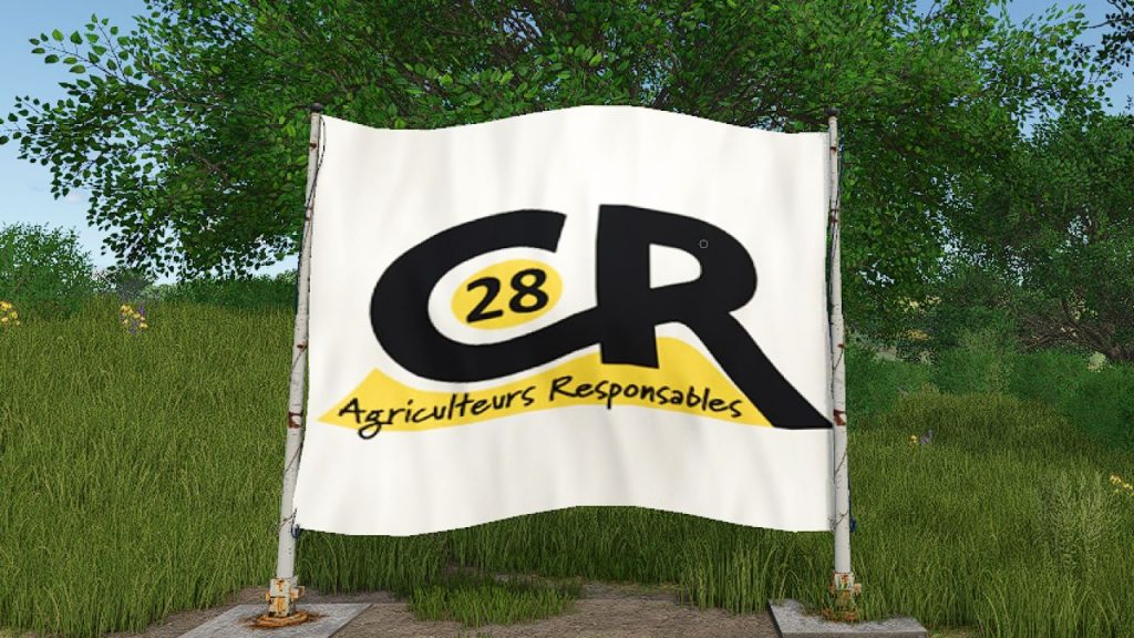 FS25 Placeable Rural Coordination 28 Flag V1.0 - FS 25 Objects Mod Download