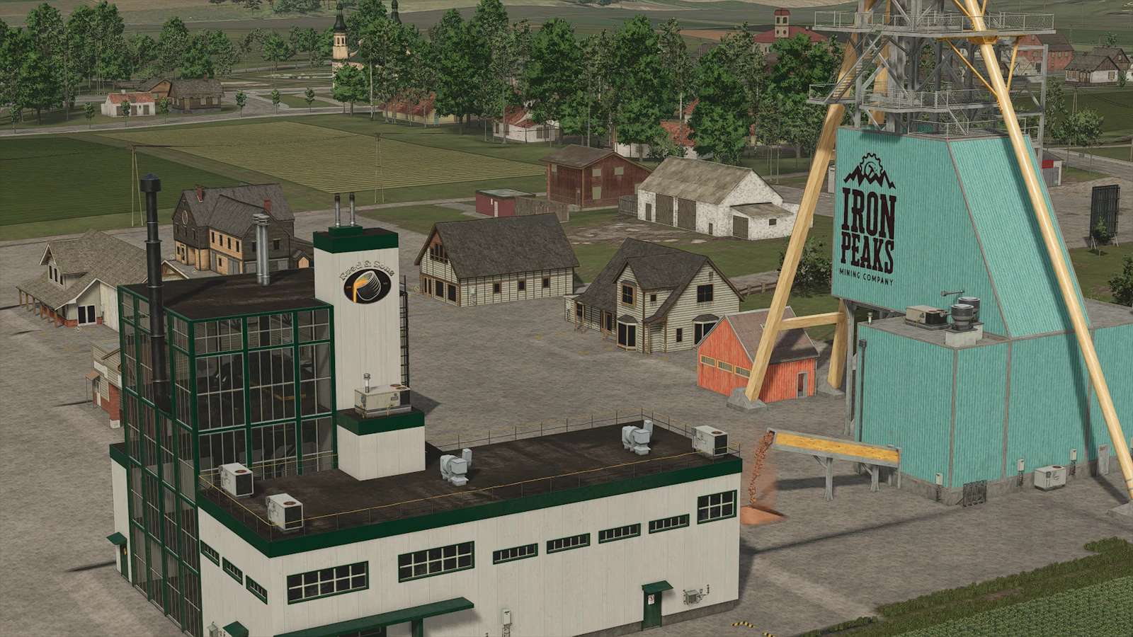 FS25 Silver Run Factories v1.0 - FS 25 Buildings Mod Download