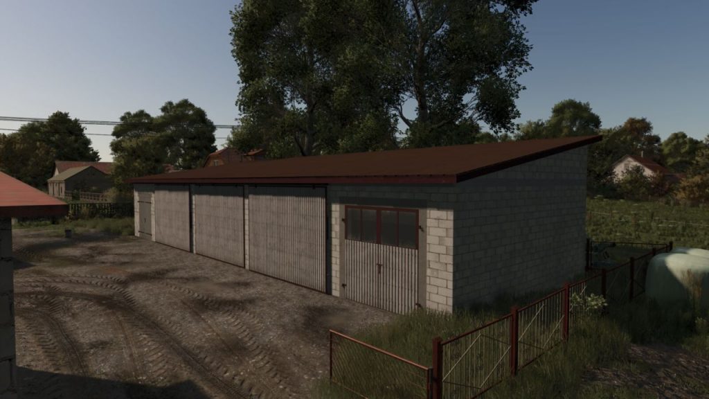 FS25 Concrete Block Garage v1.0.0.1 - FS 25 Buildings Mod Download