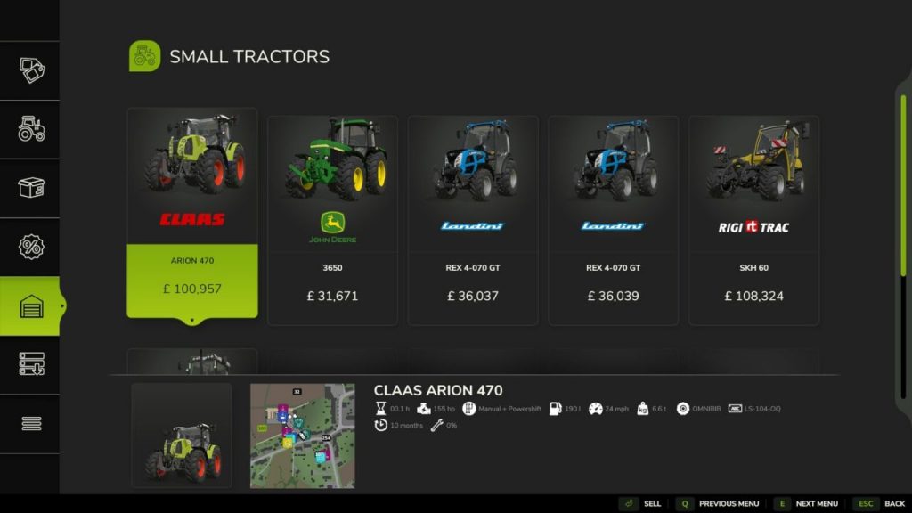 FS25 Garage Menu v1.0.0 (3) - Farming simulator 19 / 17 / 15 Mod