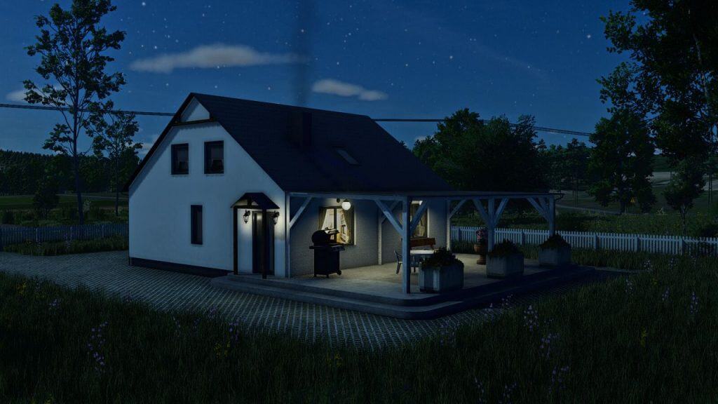 FS25 Modern House EU v1.0 - FS 25 Buildings Mod Download