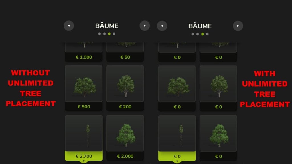 FS25 Unlimited Tree Placement v1.0 - FS 25 Other Mod Download