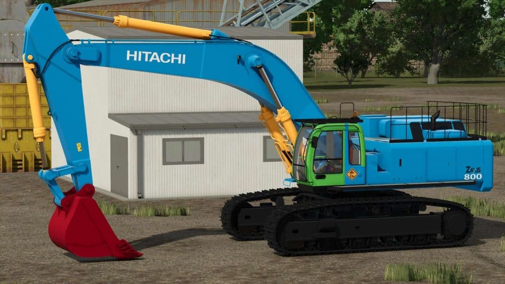 FS25 Hitachi Zaxis 800 v1.0 - FS 25 Forklifts / Excavators Mod Download